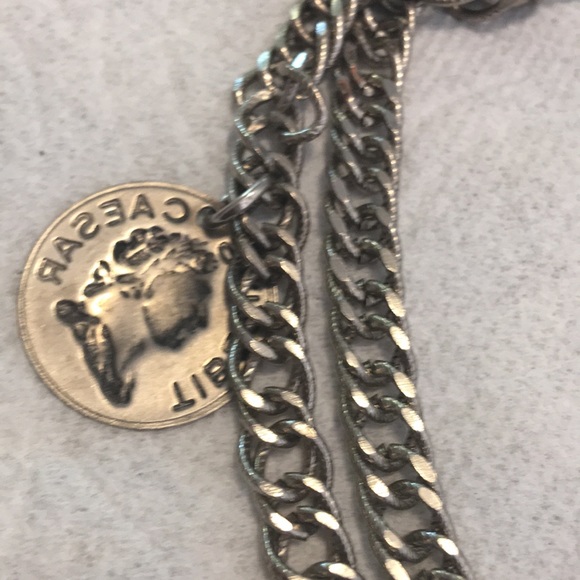 Jewelry | Vintage Chucky Chain Cesar Coin Charm Bracelet | Poshmark